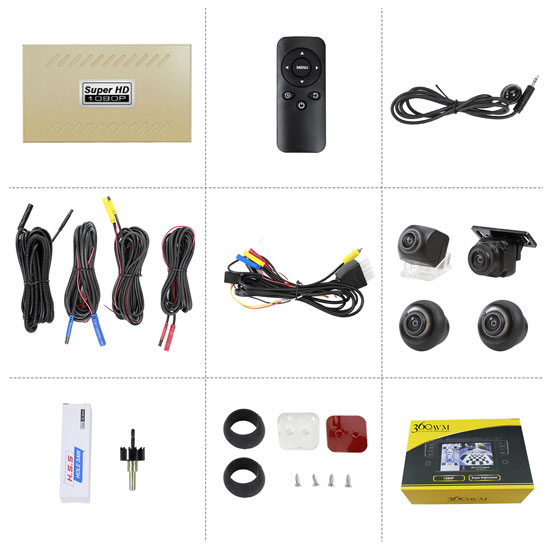 360 Degree Dash Cam 2D, 4 Cameras for Car | Tool.com