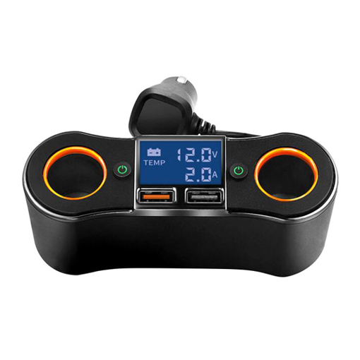 Dual USB Cigarette Lighter Adapter, QC 3.0/USB, 12-24V/80W | Tool.com