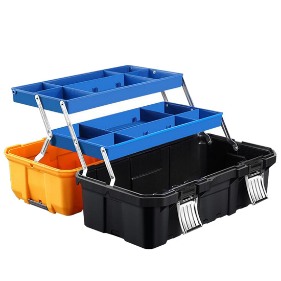 Plastic Cantilever Tool Box with Tray | Tool.com