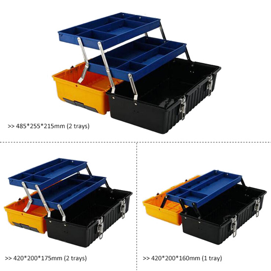 Plastic Cantilever Tool Box with Tray | Tool.com
