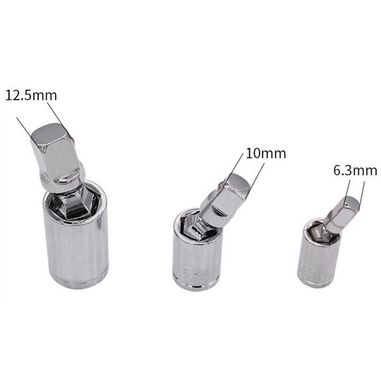 3-Piece Universal Joint Socket Adapter Set, 1/4" 3/8" 1/2" | Tool.com