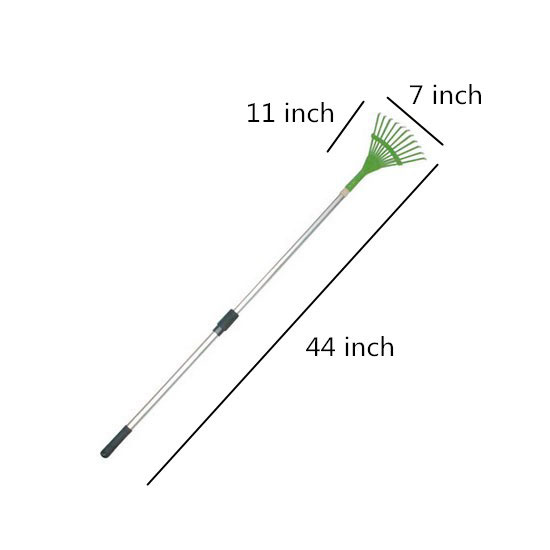 Small Adjustable Leaf Rake, 11 Tine | Tool.com