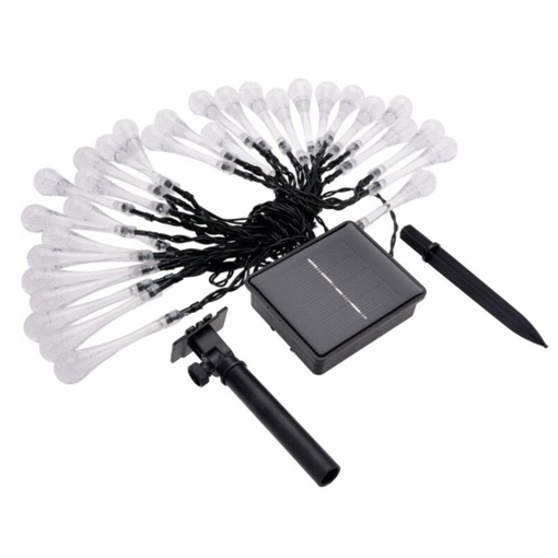 20 ft. 30 LED Outdoor Solar Water Drop String Lights | Tool.com
