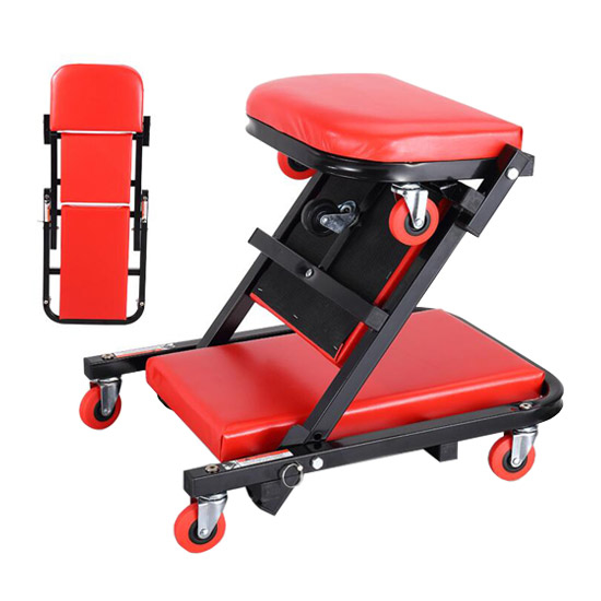 36 Inch Folding Mechanic Creeper, Red | Tool.com