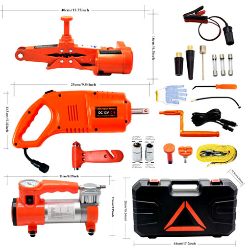 2 Ton 3 in 1 Car Jack Kit | Tool.com
