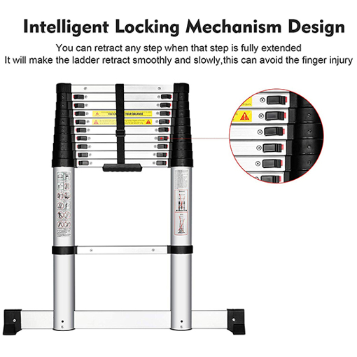 10.5 ft Aluminium Telescoping Ladder, Multi-Purpose | Tool.com