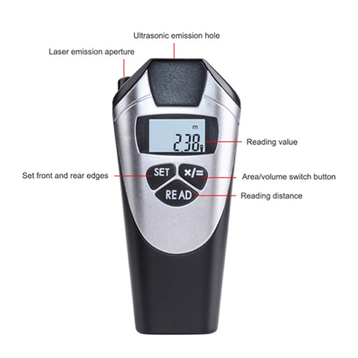 Portable Ultrasonic Sensor Distance Meter, 18m | Tool.com