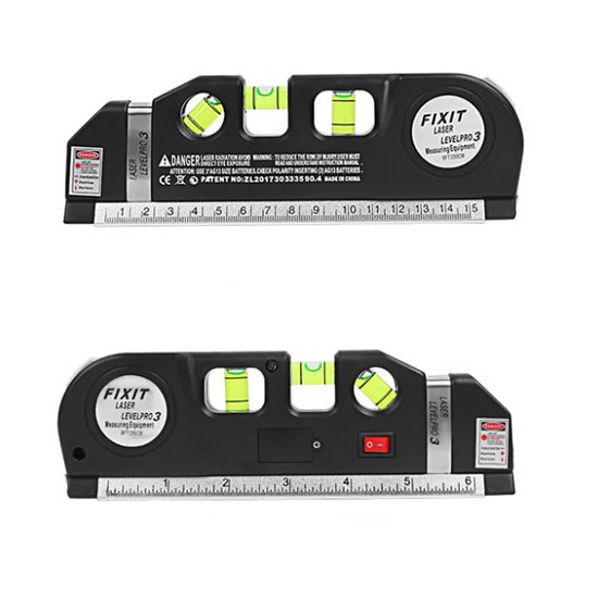 Laser Spirit Level with Metric Ruler, 8ft Tape Measure | Tool.com