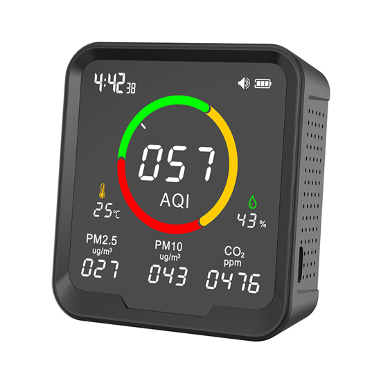 Ambient Air Quality Monitor, PM2.5/PM10/CO2/AOI/Temp/RH | Tool.com