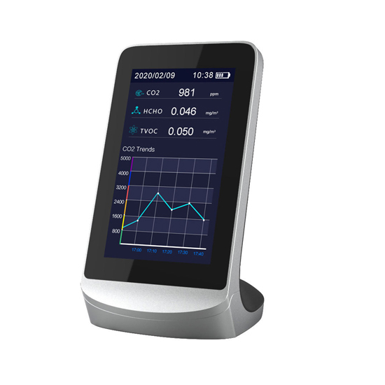 CO2 Air Quality Monitor, PM2.5/HCHO/TVOC/Temperature/Humidity | Tool.com