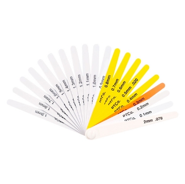 0.25-5mm Plastic Feeler Gauge, 11 Blades | Tool.com